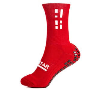 GRIP STAR Red Crew Sock - Seriously Grippy Socks